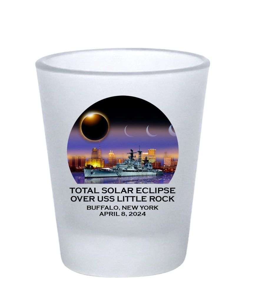 Solar Eclipse Frosted Shot Glass - Buffalo Naval Park